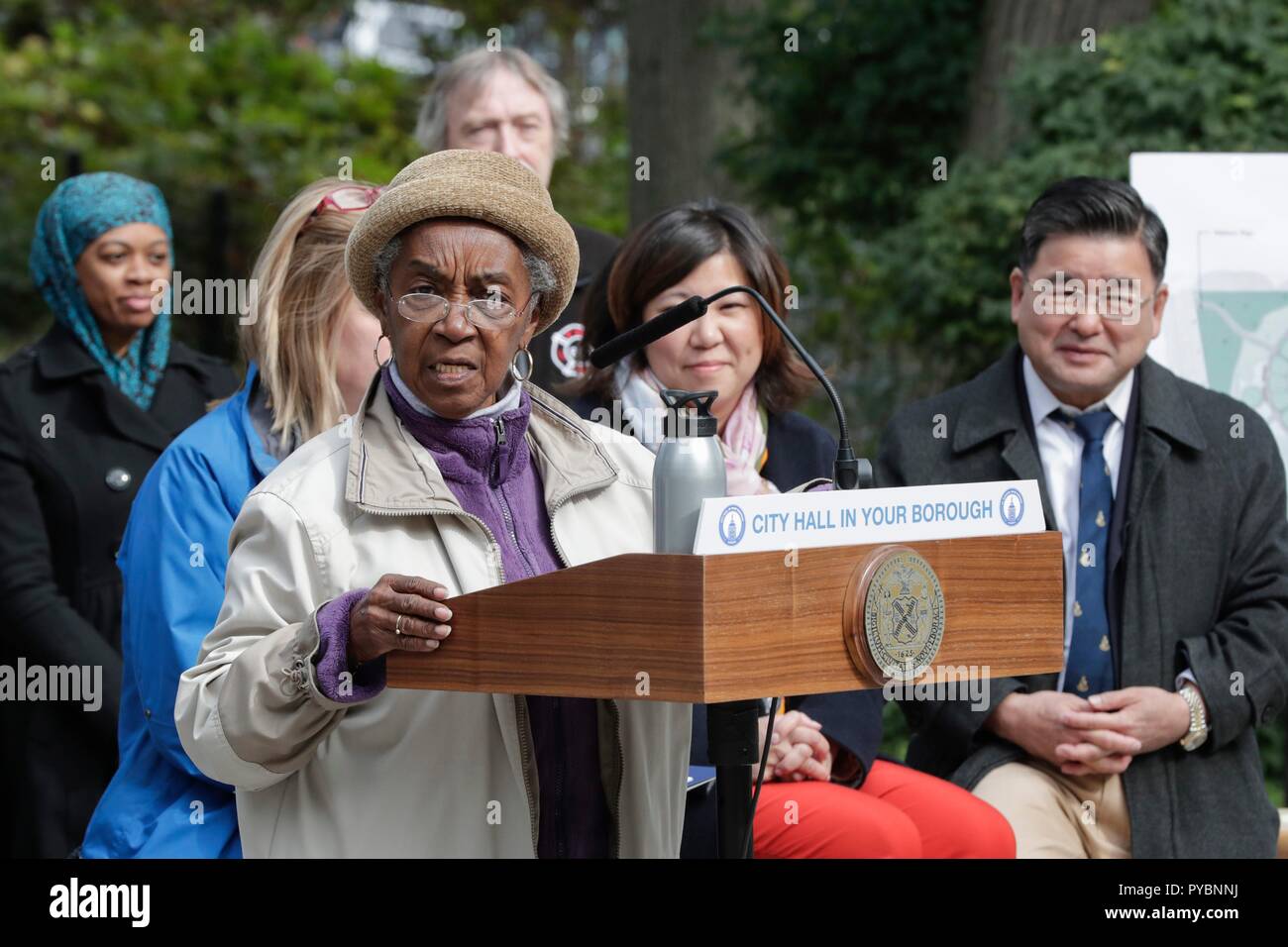Flushing, Queens, New York, USA, October 26, 2018 - Flushing resident ...