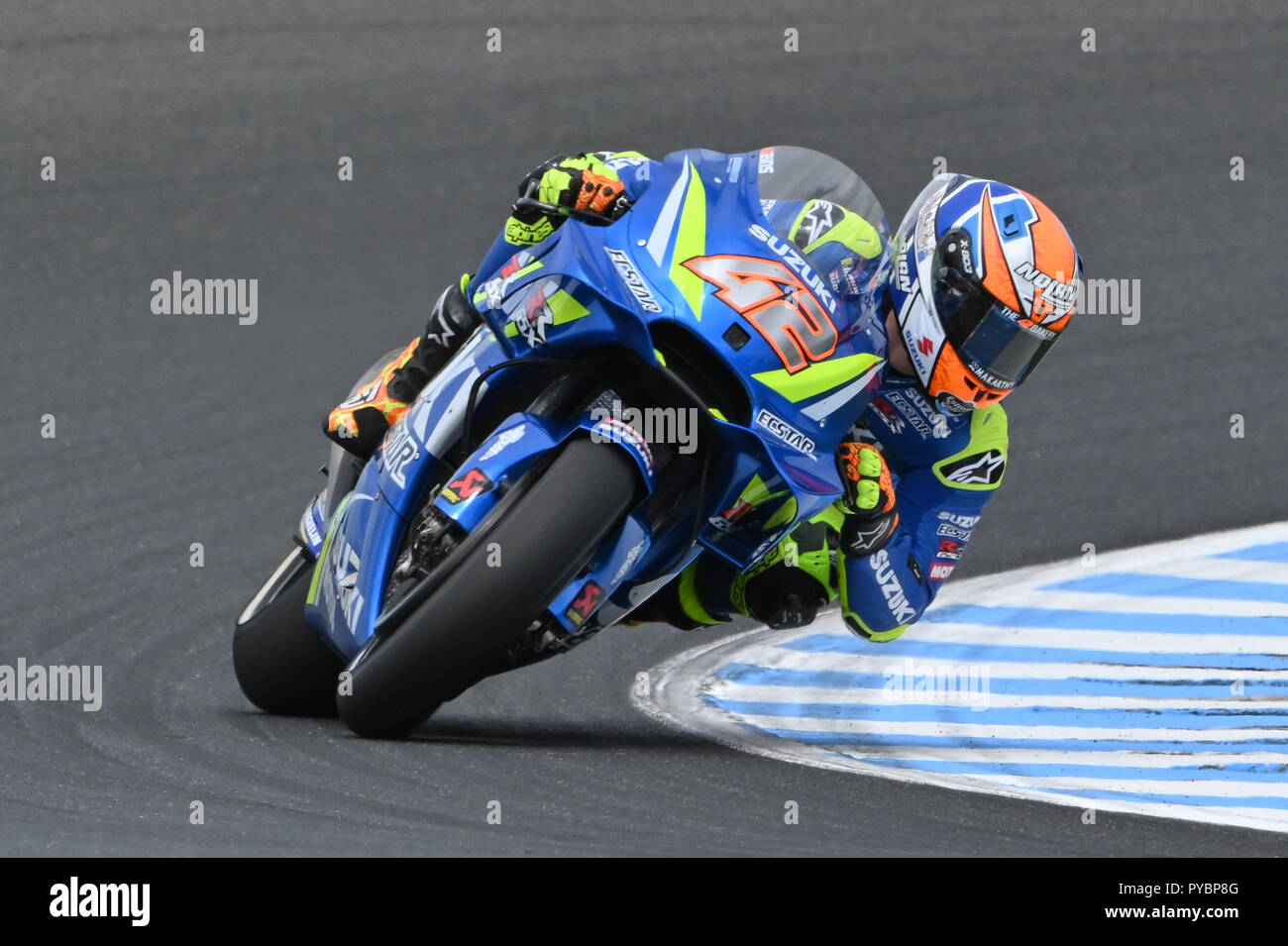 Melbourne, Australia. 27 October 2018. Alex Rins (SPA) on the No.42 ...