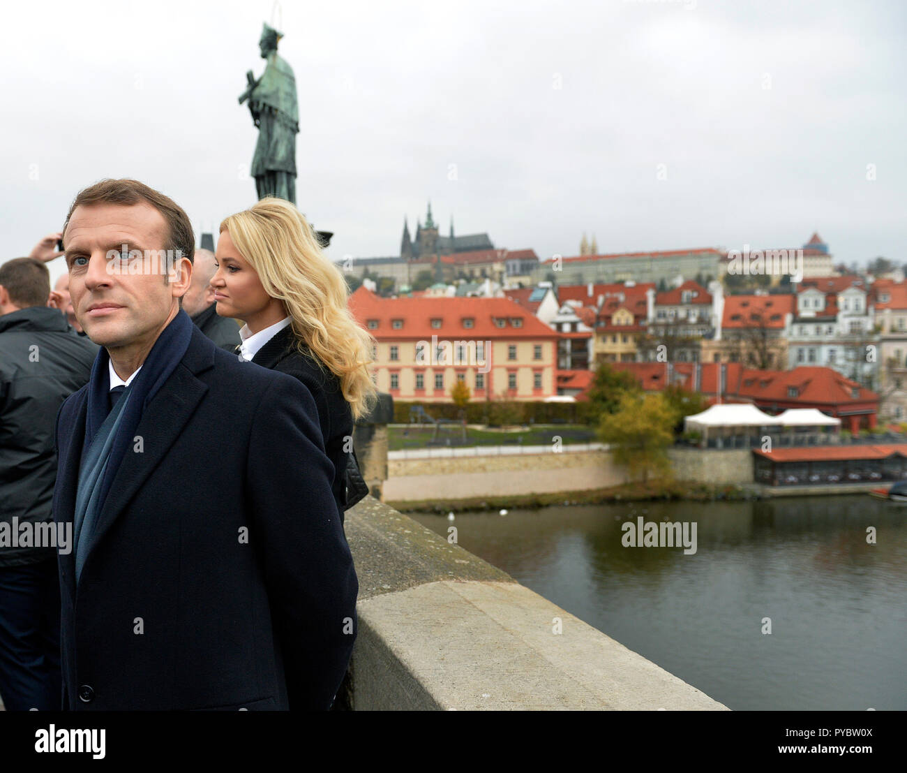 Prague, Czech Republic. 27th Oct, 2018. French President Emmanuel ...