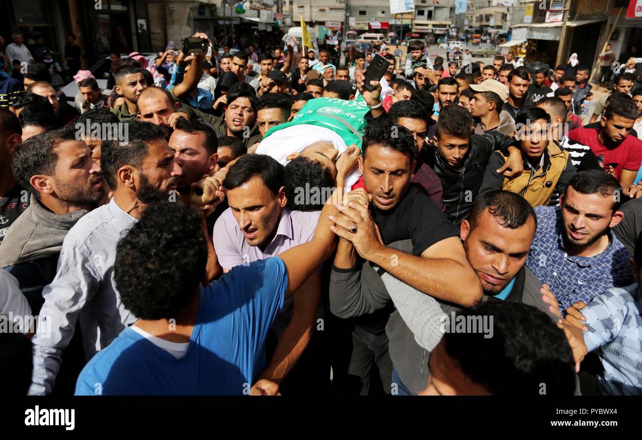 Khan Younis, Gaza Strip, Palestinian Territory. 27th Oct, 2018 ...