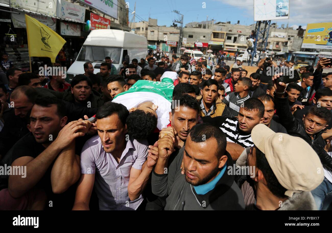 Khan Younis, Gaza Strip, Palestinian Territory. 27th Oct, 2018 ...