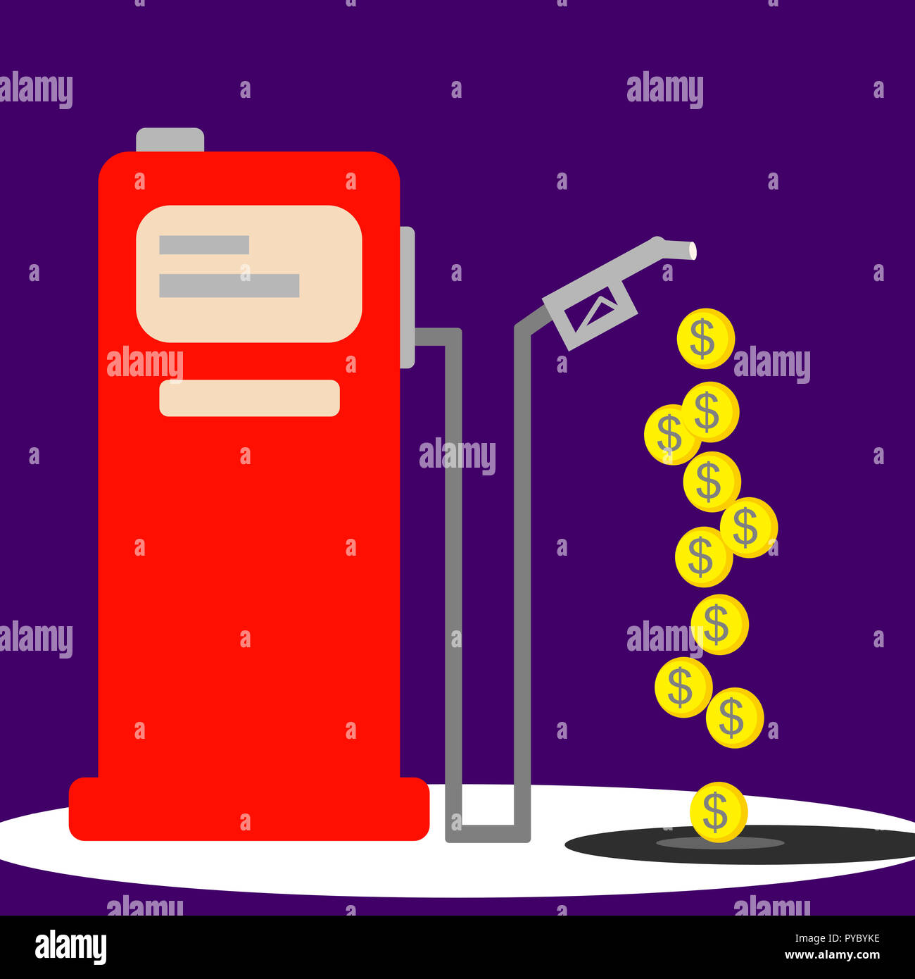 A petrol pump that dispenses money Stock Photo - Alamy