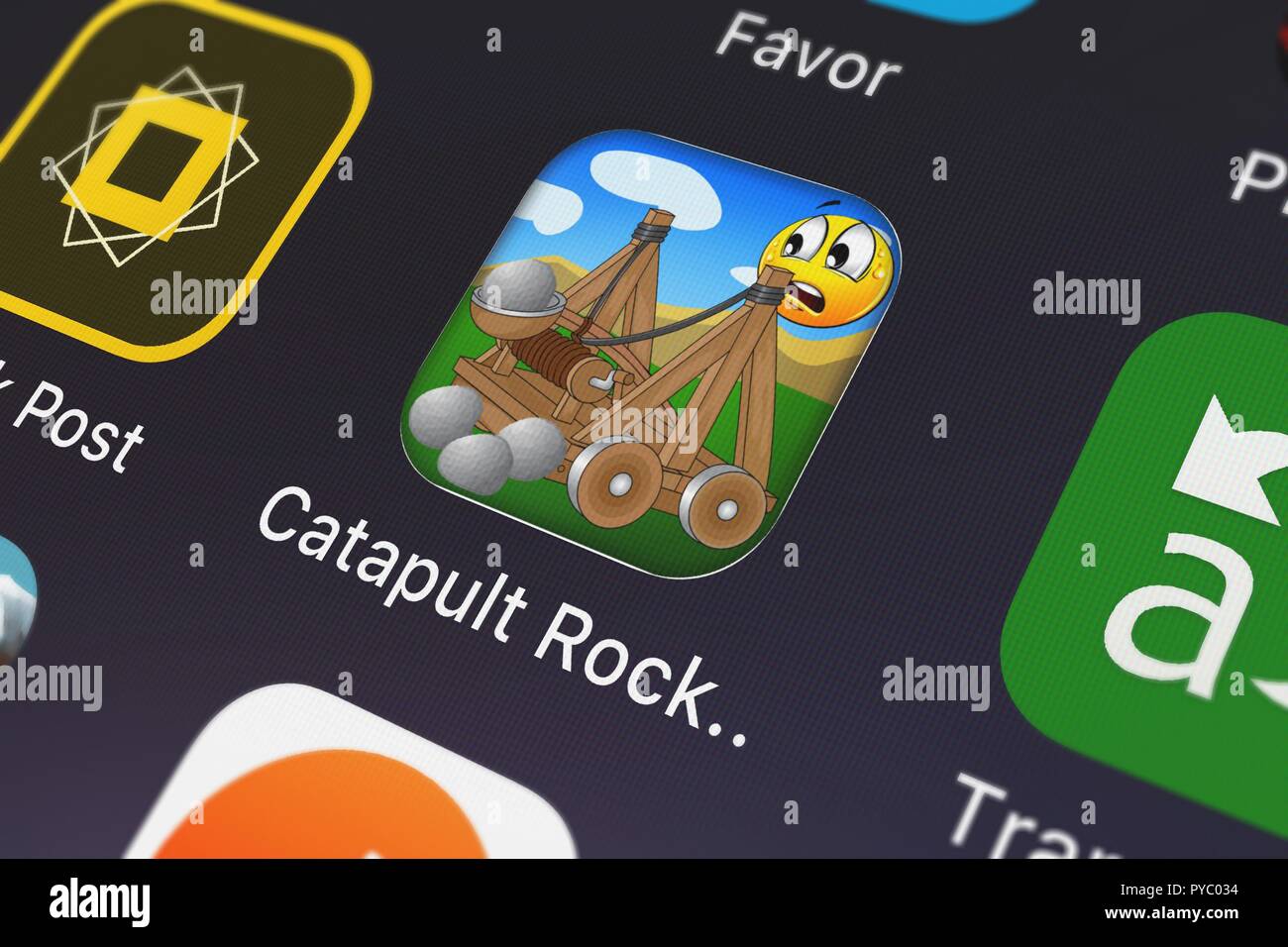 Catapult rock bomb shooting hi-res stock photography and images - Alamy