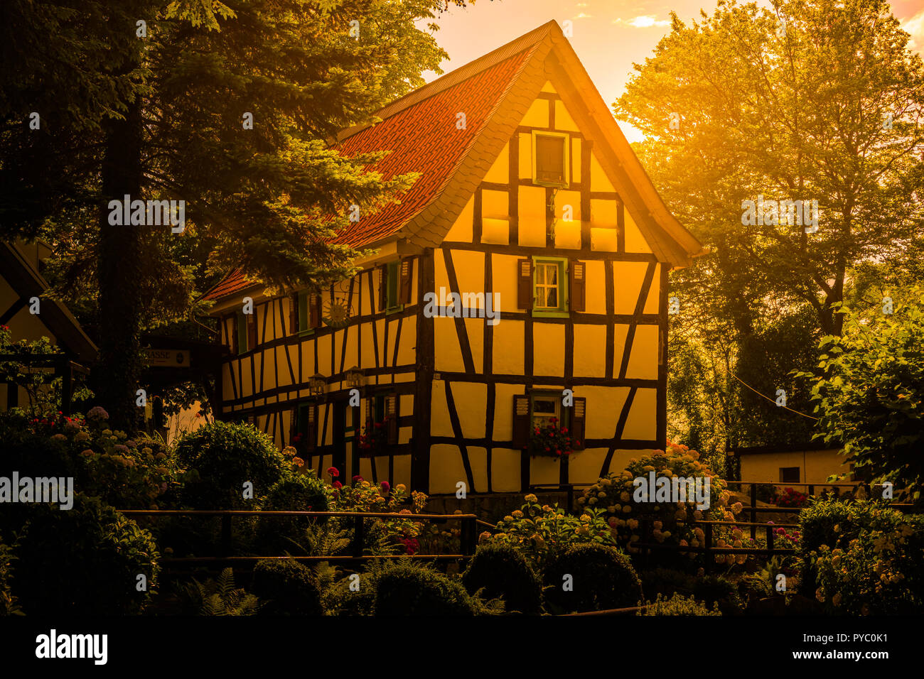 Traditional german house in Konigswinter, near Bonn, Germany Stock ...