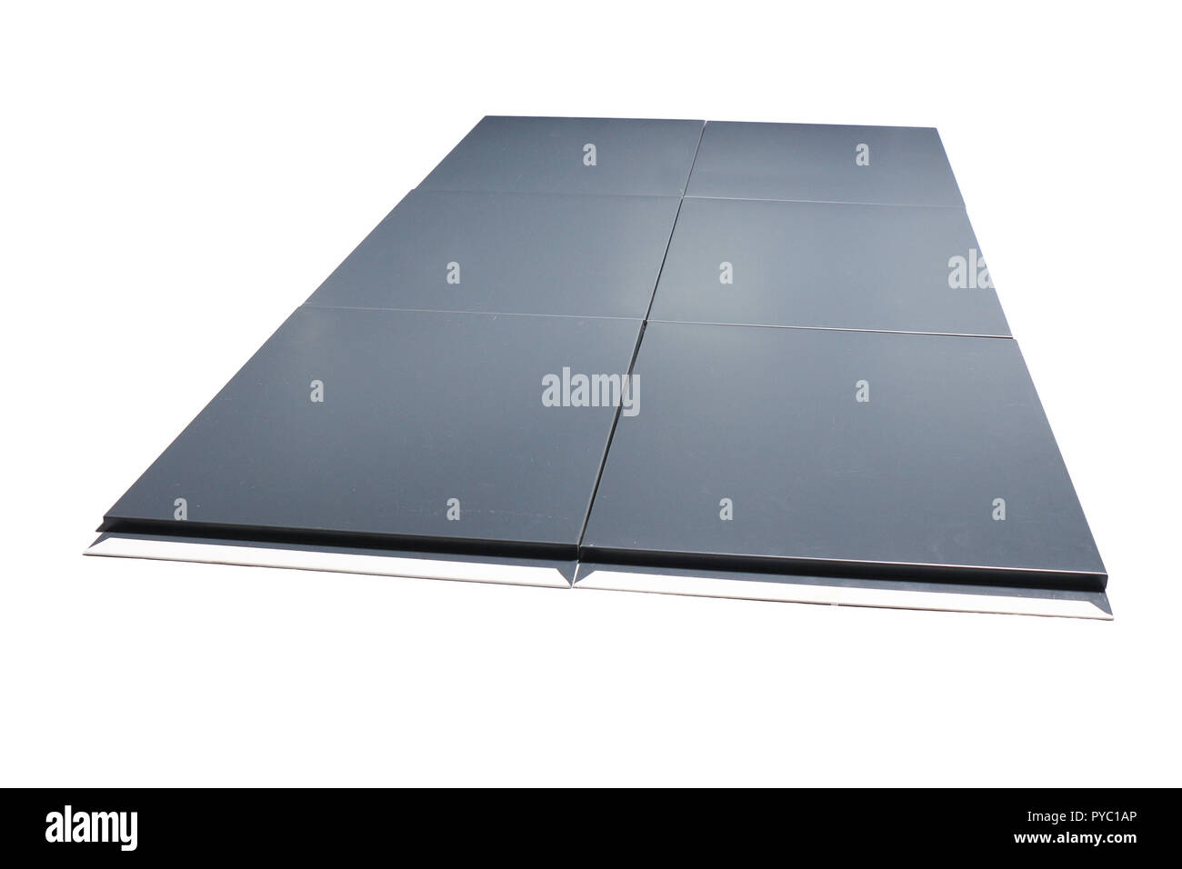 aluminum facade and aluminum panels isolated on white background Stock ...