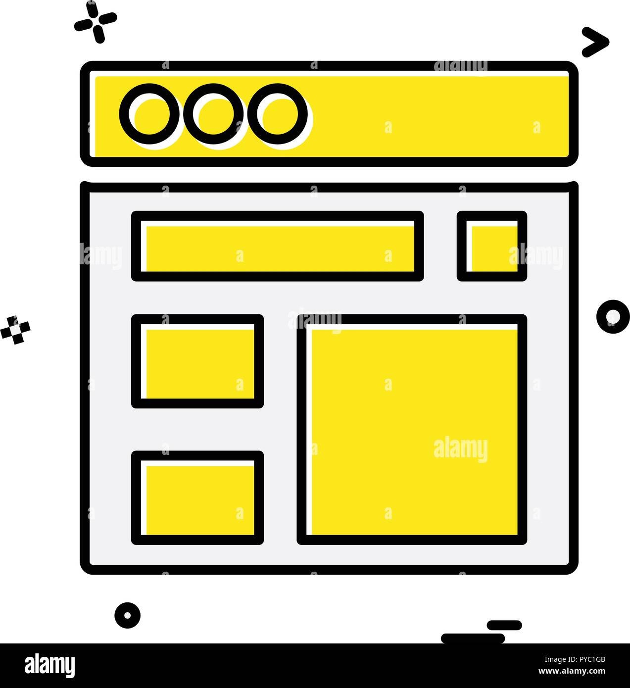 Web layouts icon design vector Stock Vector Image & Art - Alamy