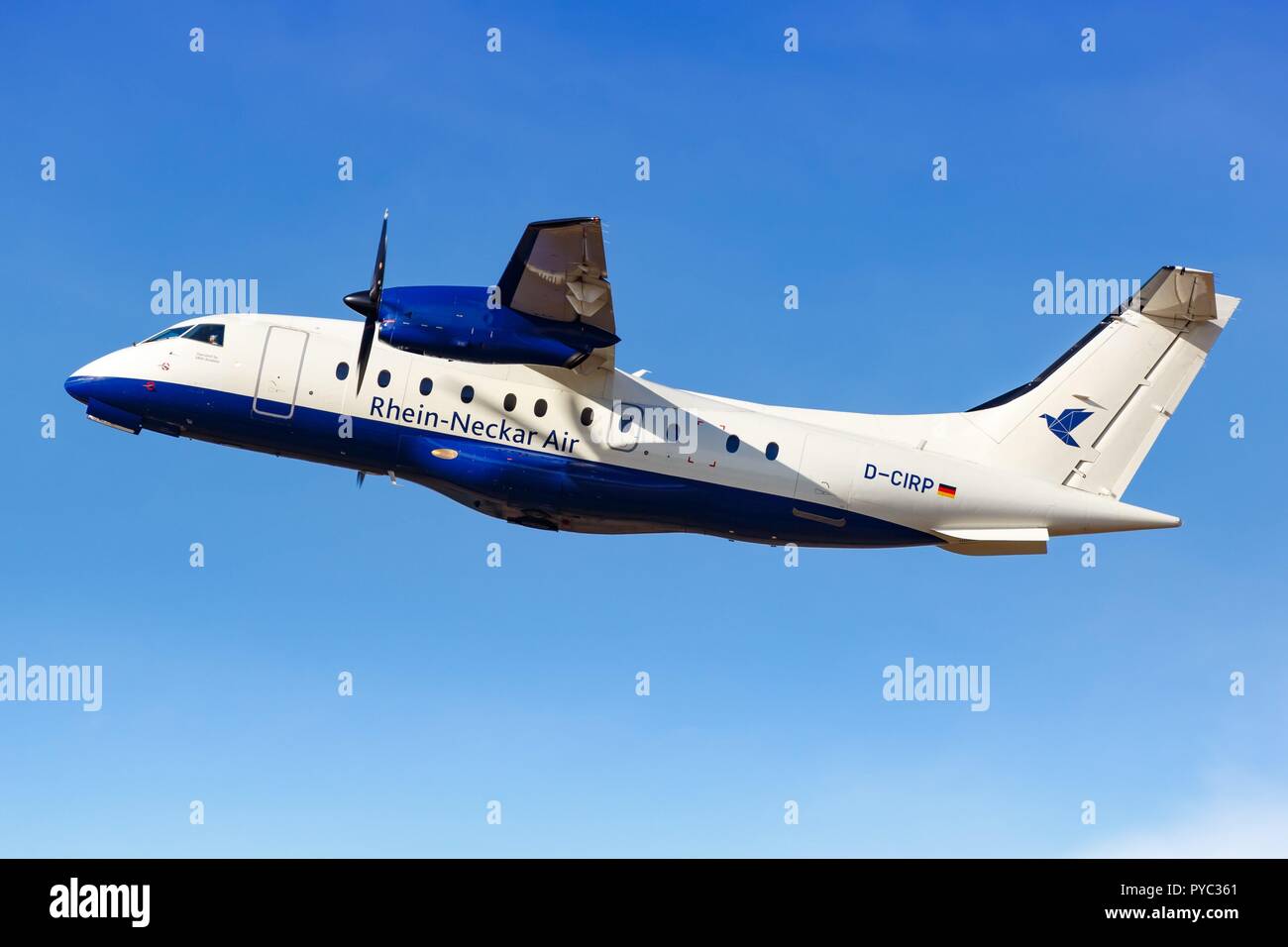 Berlin, Germany - September 11, 2018: A Rhein-Neckar Air Dornier 328 ...