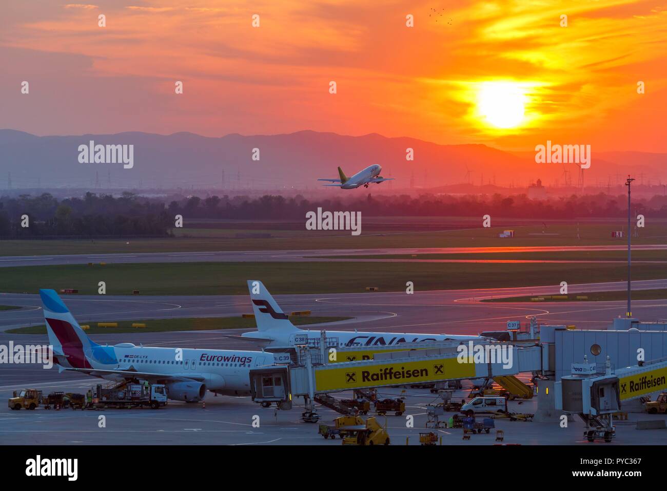 Vienna, Austria - September 17, 2018: An Air Baltic Boeing 737 airplane ...