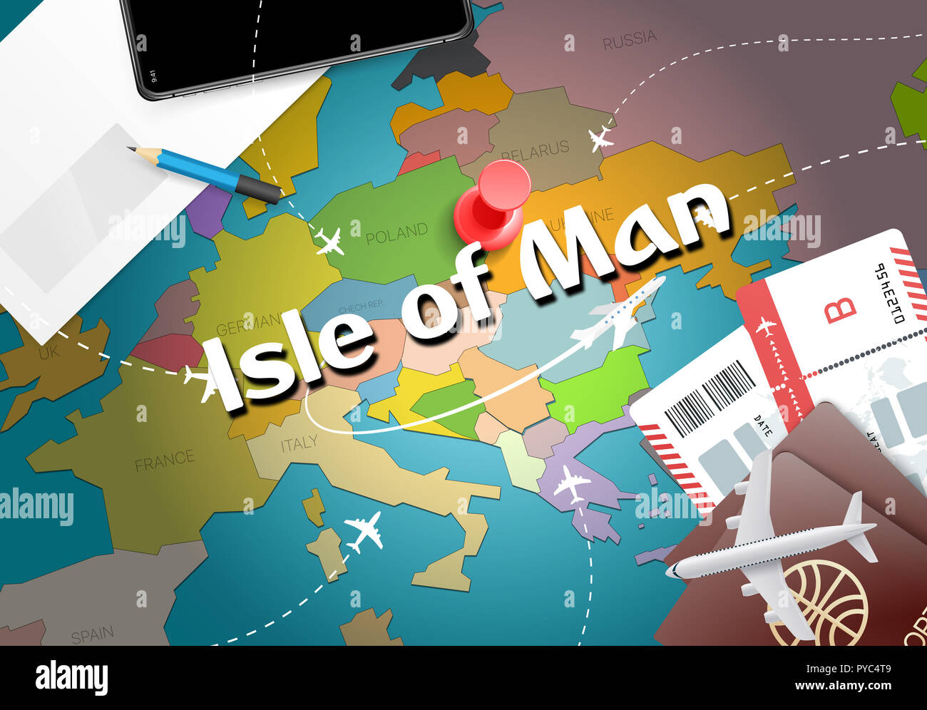 Map of castletown hi-res stock photography and images - Alamy