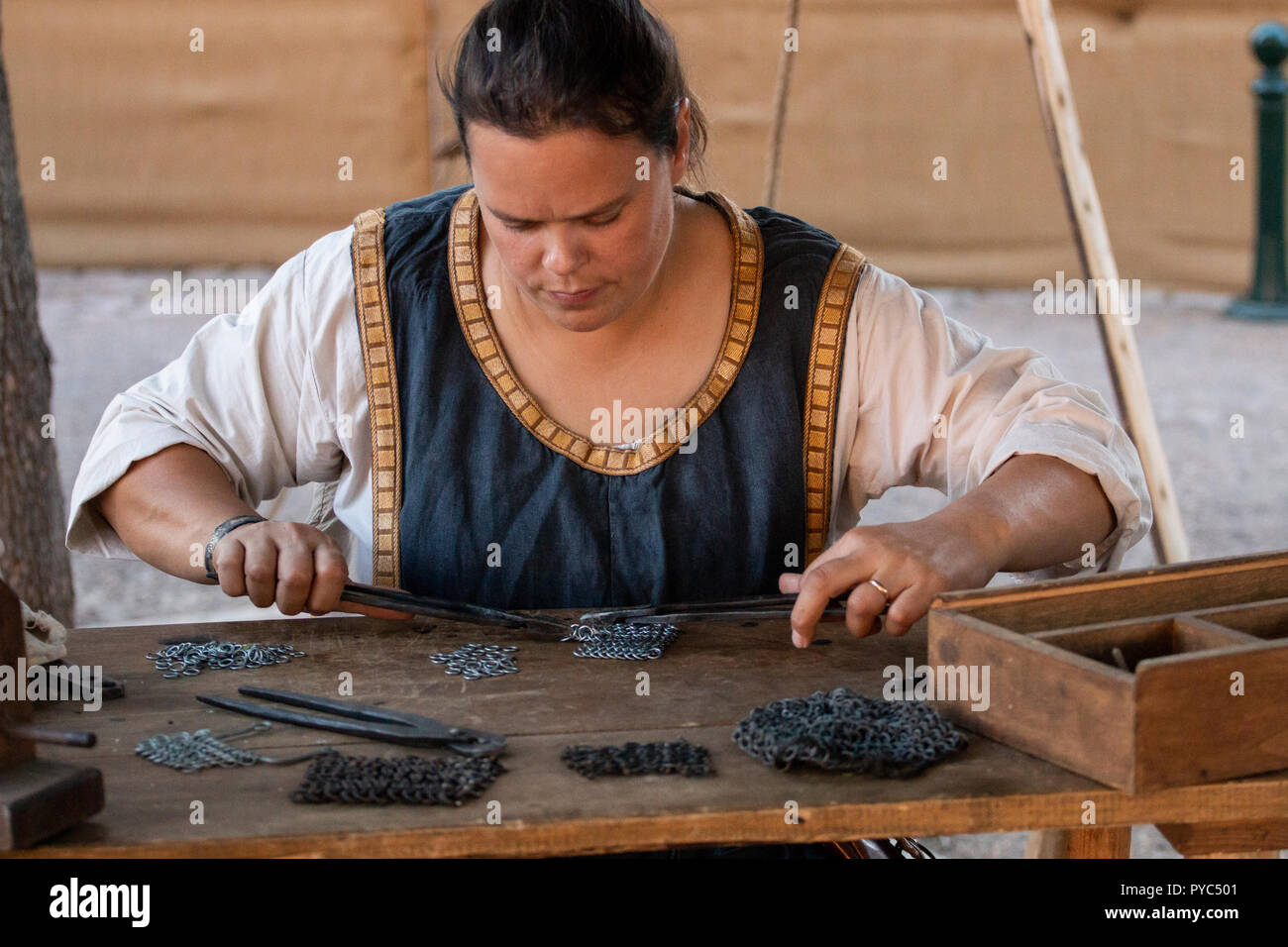 Blacksmith at work medieval art hi-res stock photography and images - Alamy