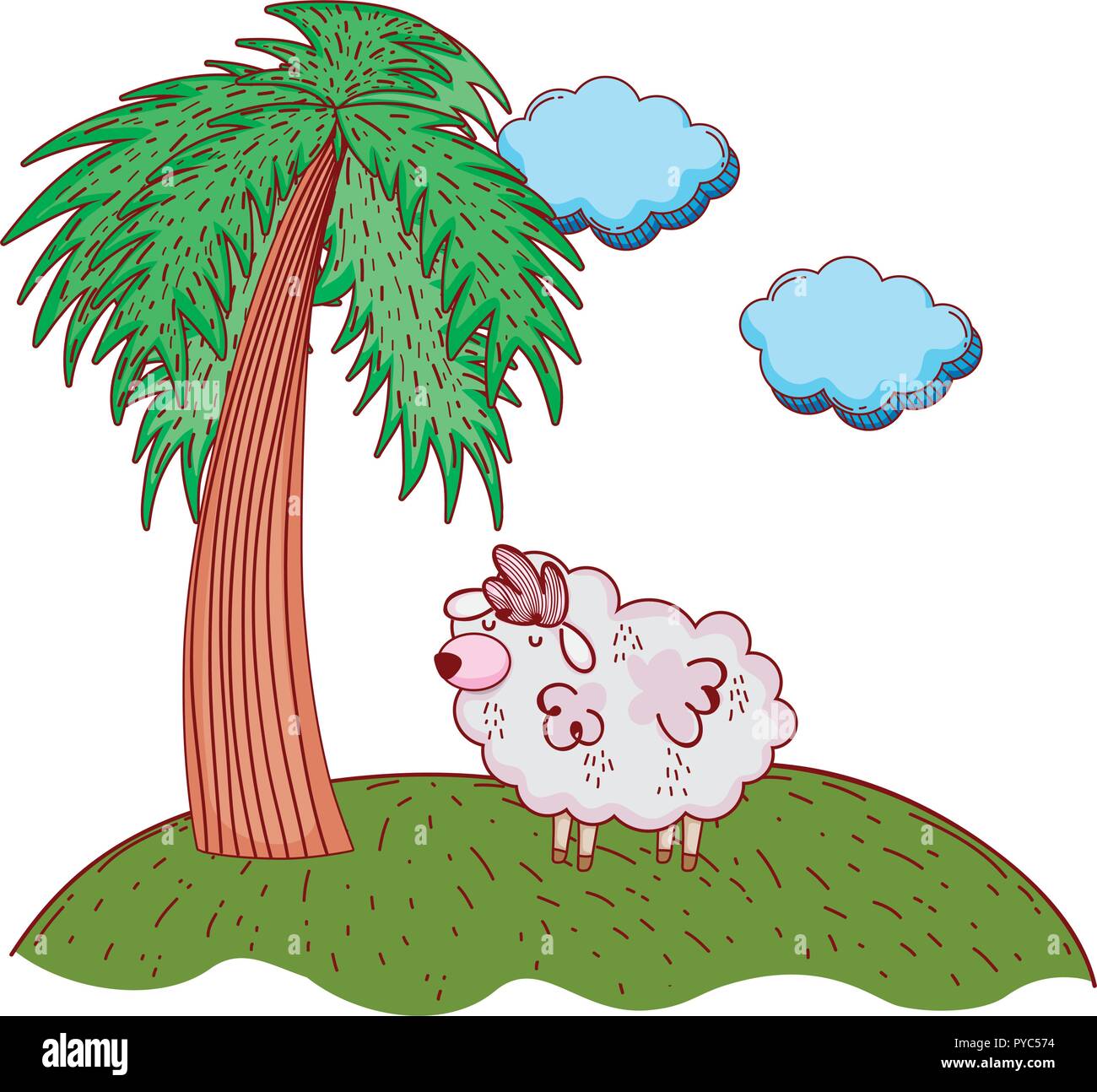 Manger scene vector Cut Out Stock Images & Pictures - Alamy