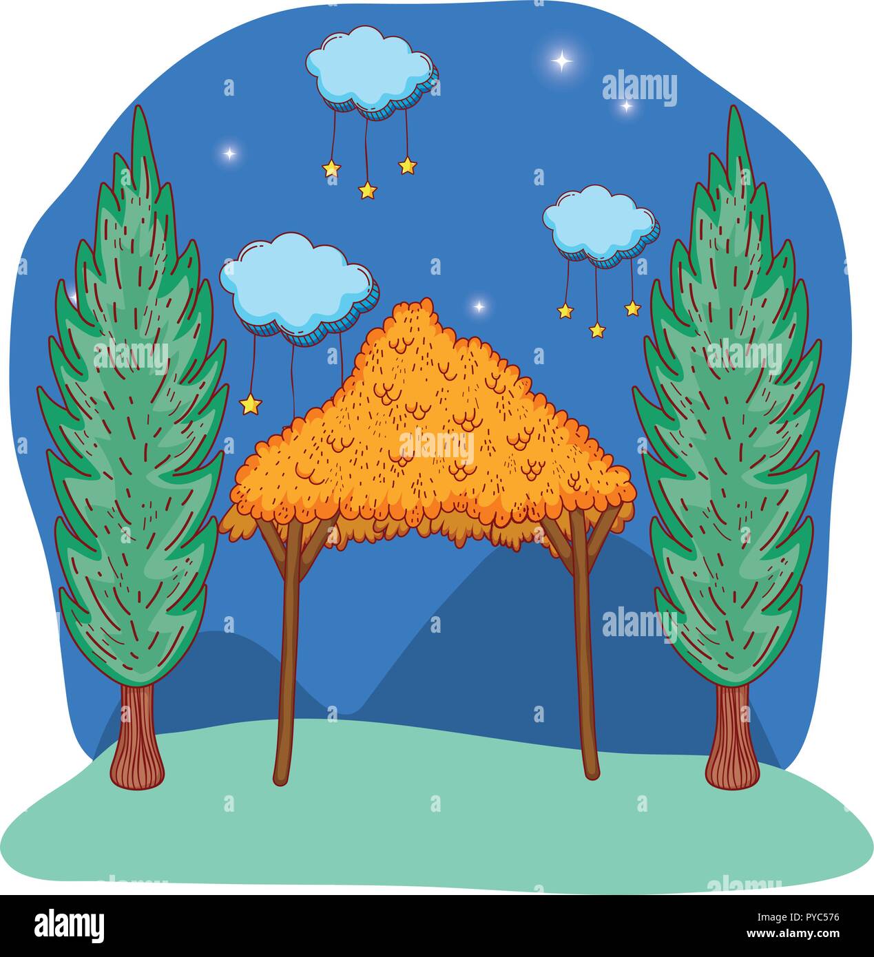 wooden manger cartoon Stock Vector Image & Art - Alamy