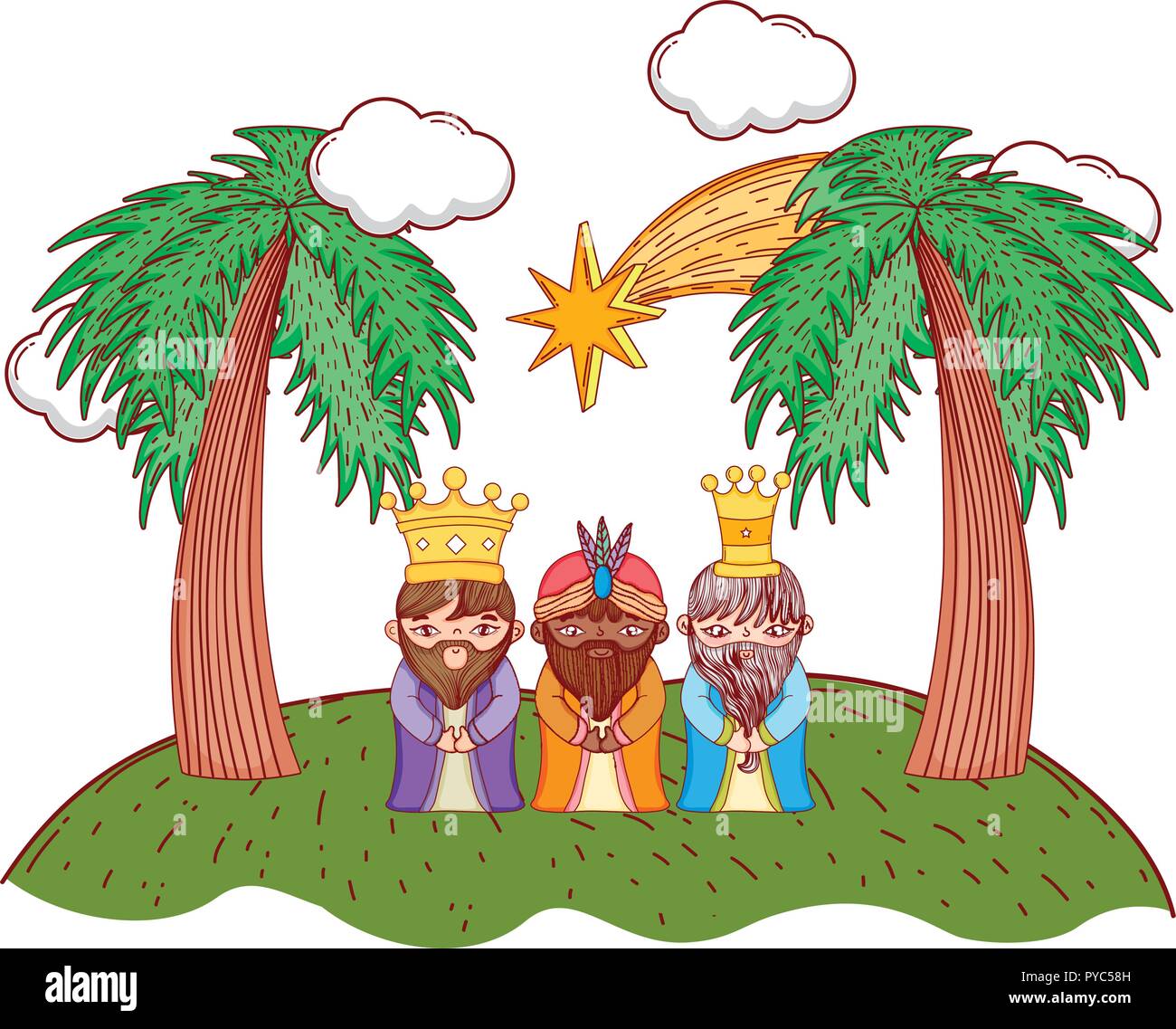 nativity christmas cartoon Stock Vector Image & Art - Alamy