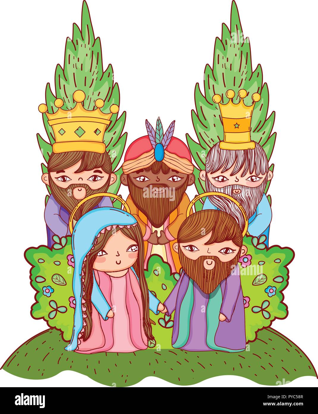 nativity christmas cartoon Stock Vector Image & Art - Alamy