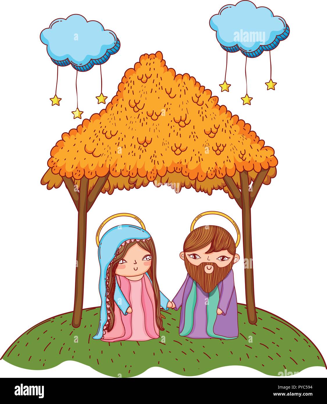 nativity christmas cartoon Stock Vector Image & Art - Alamy
