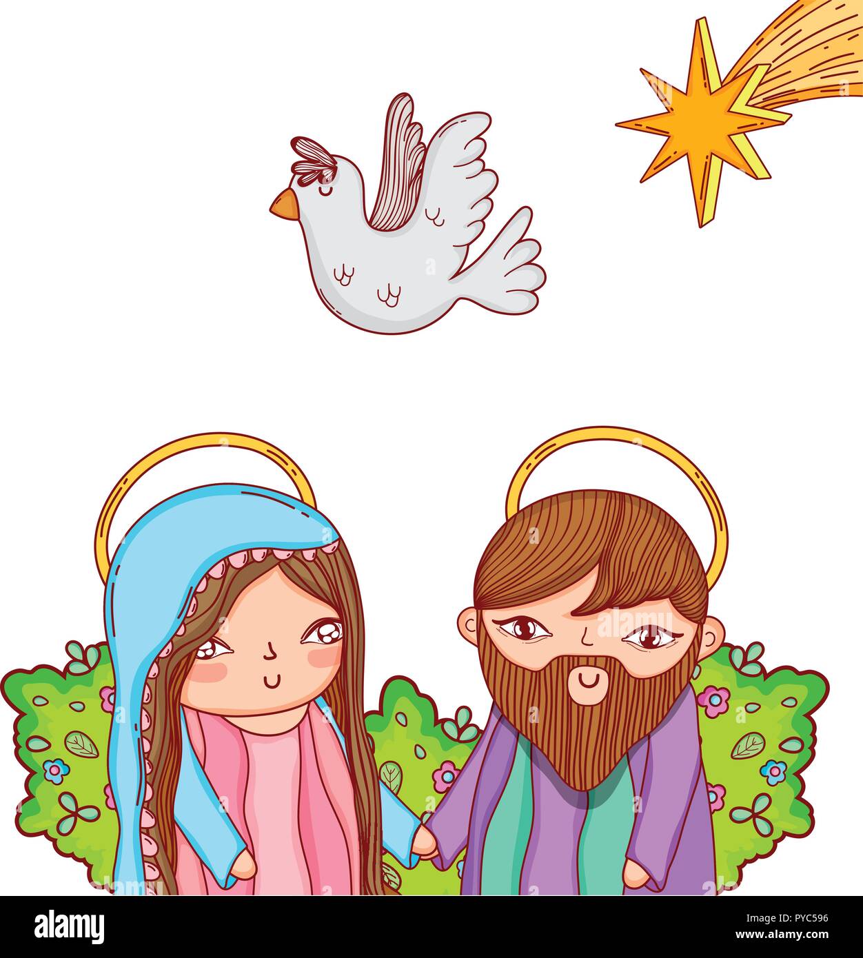 nativity christmas cartoon Stock Vector Image & Art - Alamy