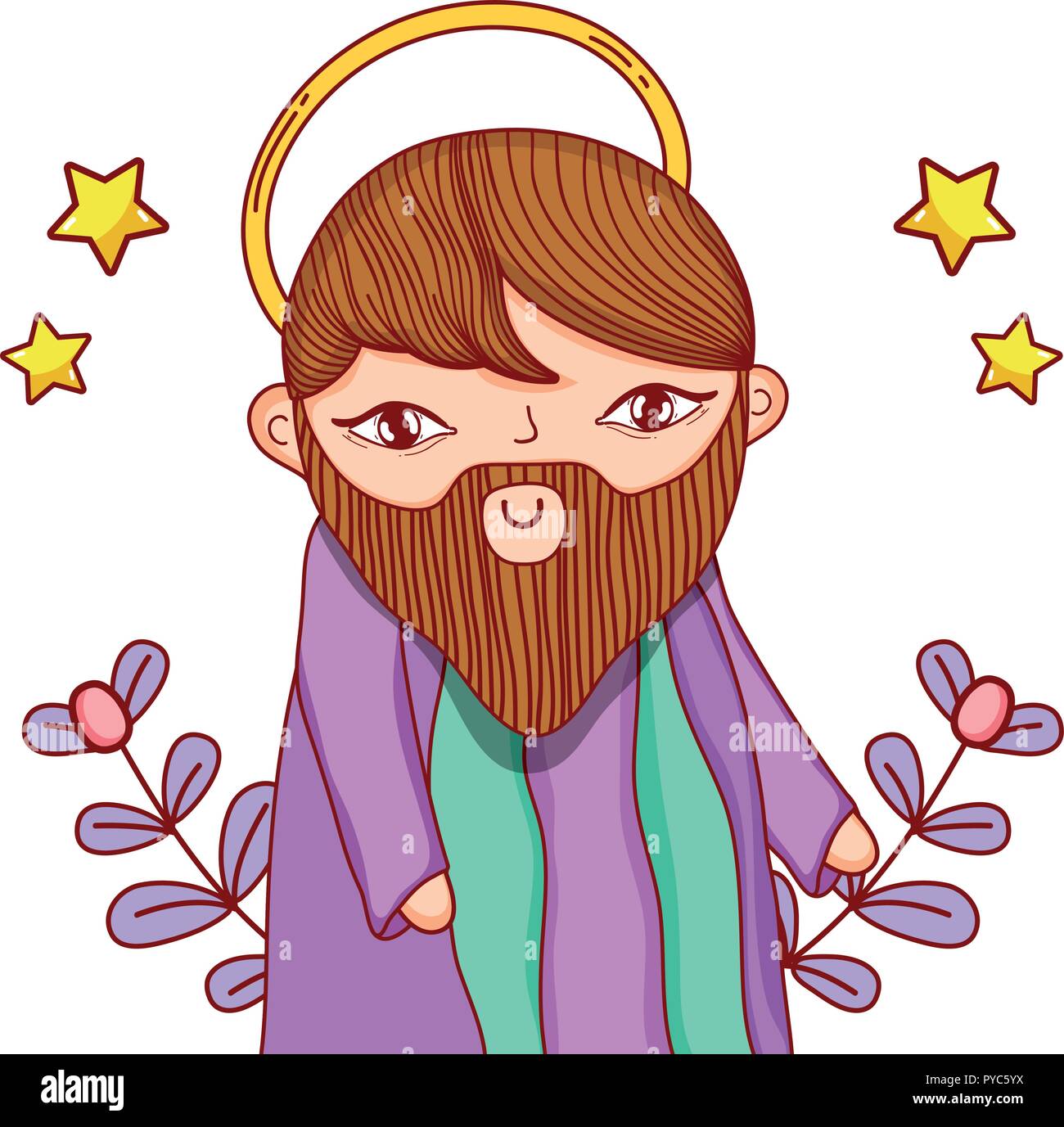 Jesus God Joseph Cartoon Design Stock Photos & Jesus God Joseph Cartoon ...