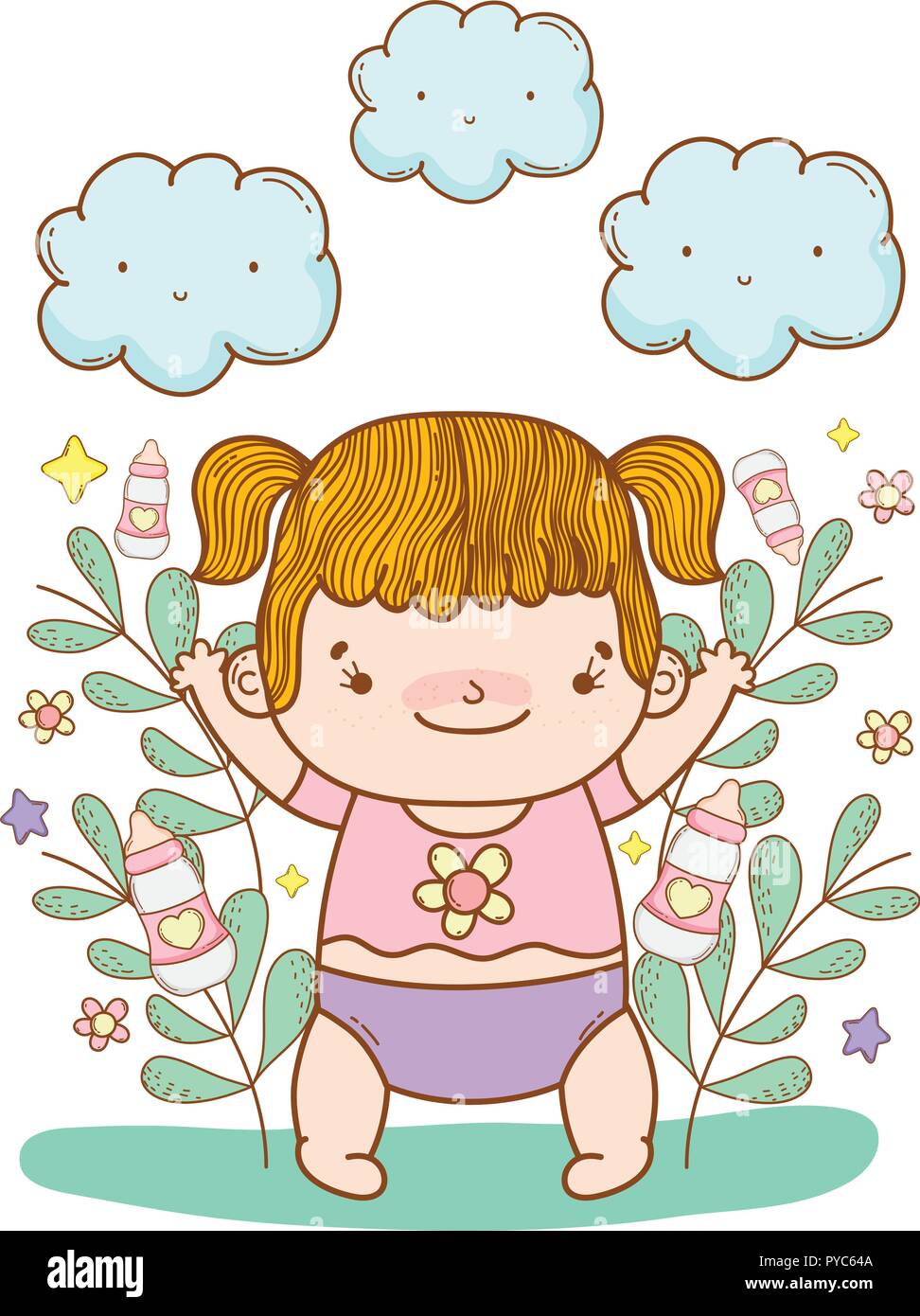 Cute baby cartoon Stock Vector Image & Art - Alamy