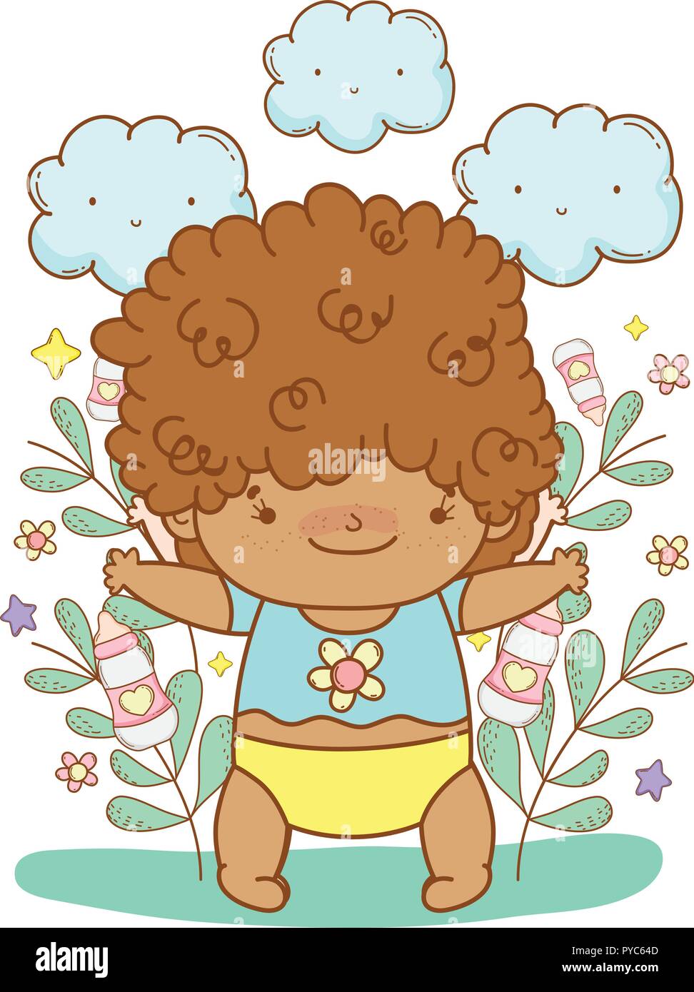 Cute baby cartoon Stock Vector Image & Art - Alamy