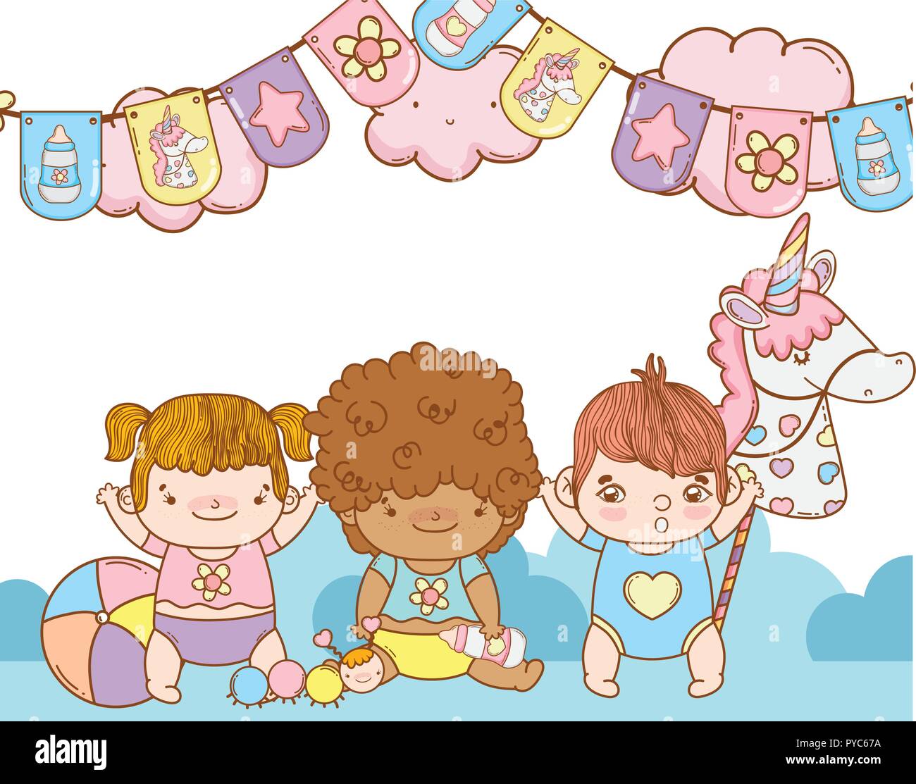 Cute babys cartoon Stock Vector Image & Art - Alamy