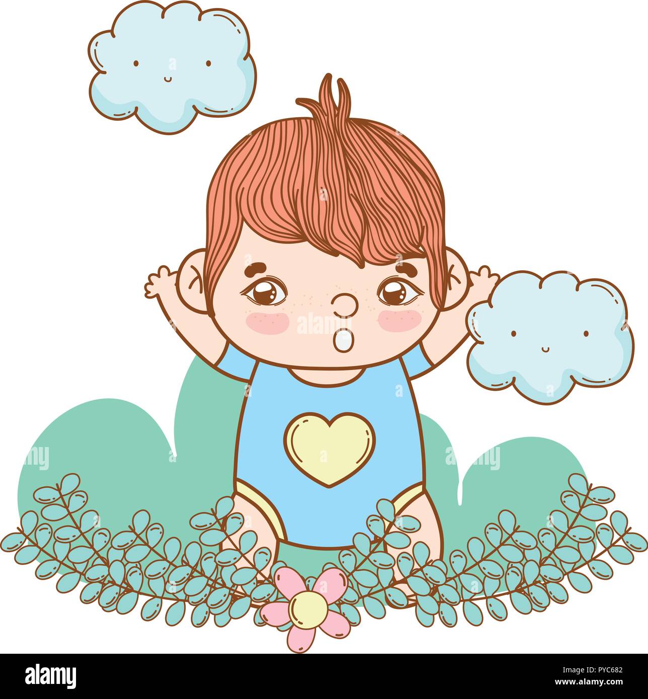 Cute baby cartoon Stock Vector Image & Art - Alamy