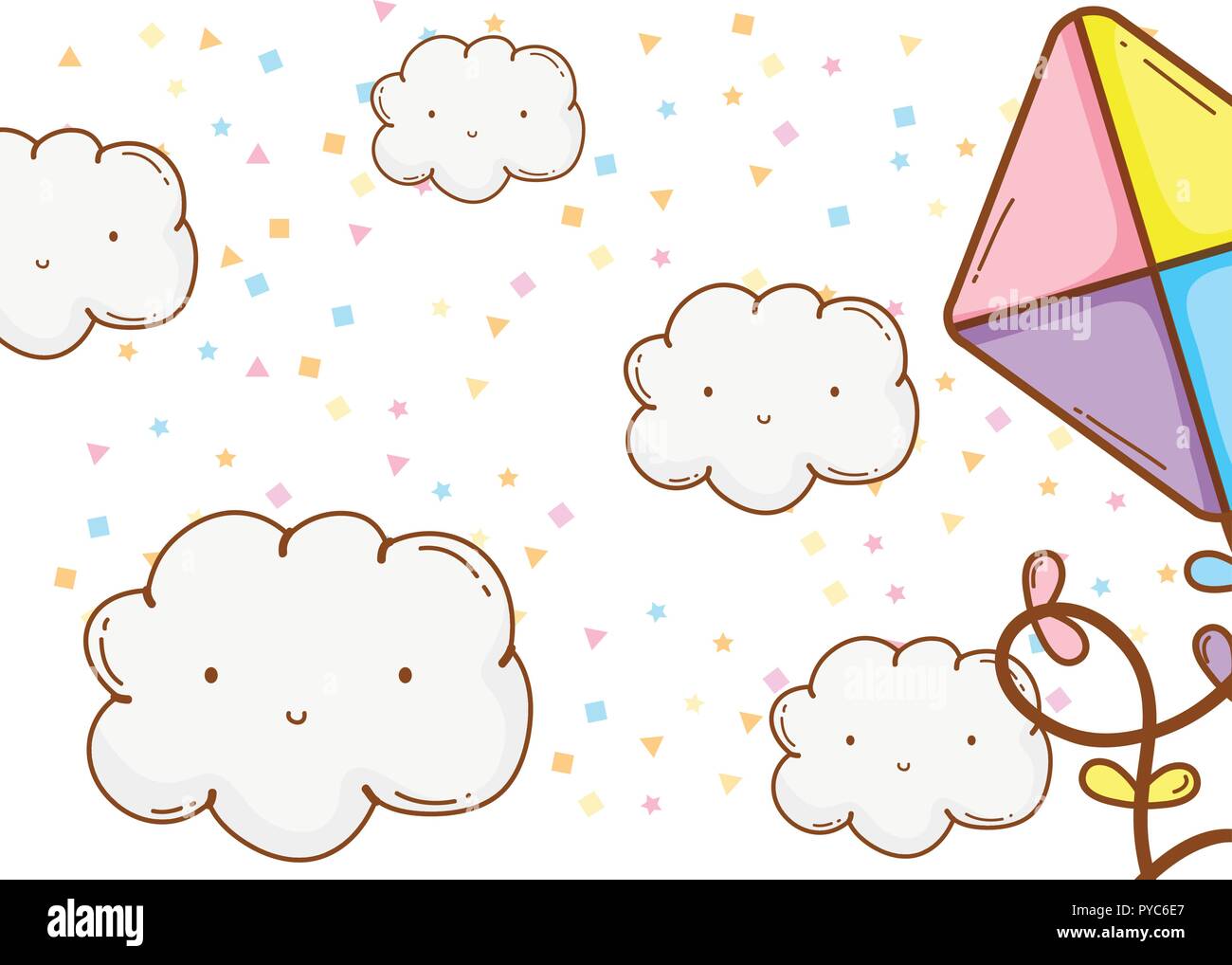 Kite on clouds Stock Vector Image & Art - Alamy