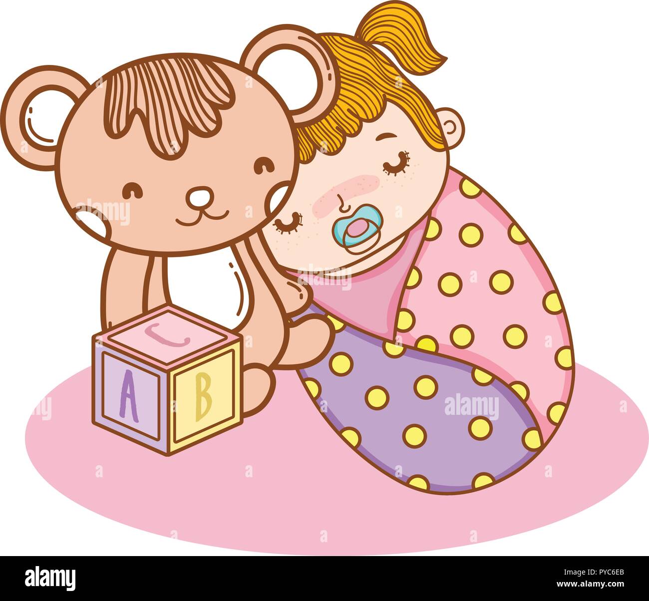 Cute baby cartoon Stock Vector Image & Art - Alamy