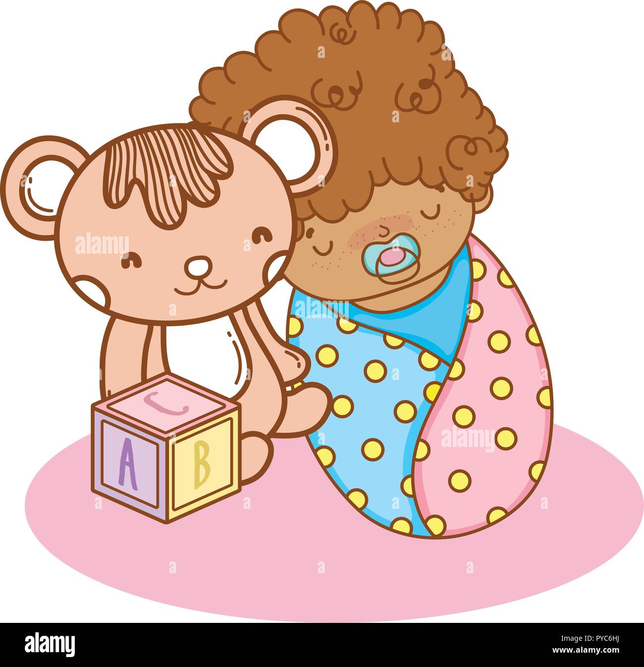 Cute baby cartoon Stock Vector Image & Art - Alamy