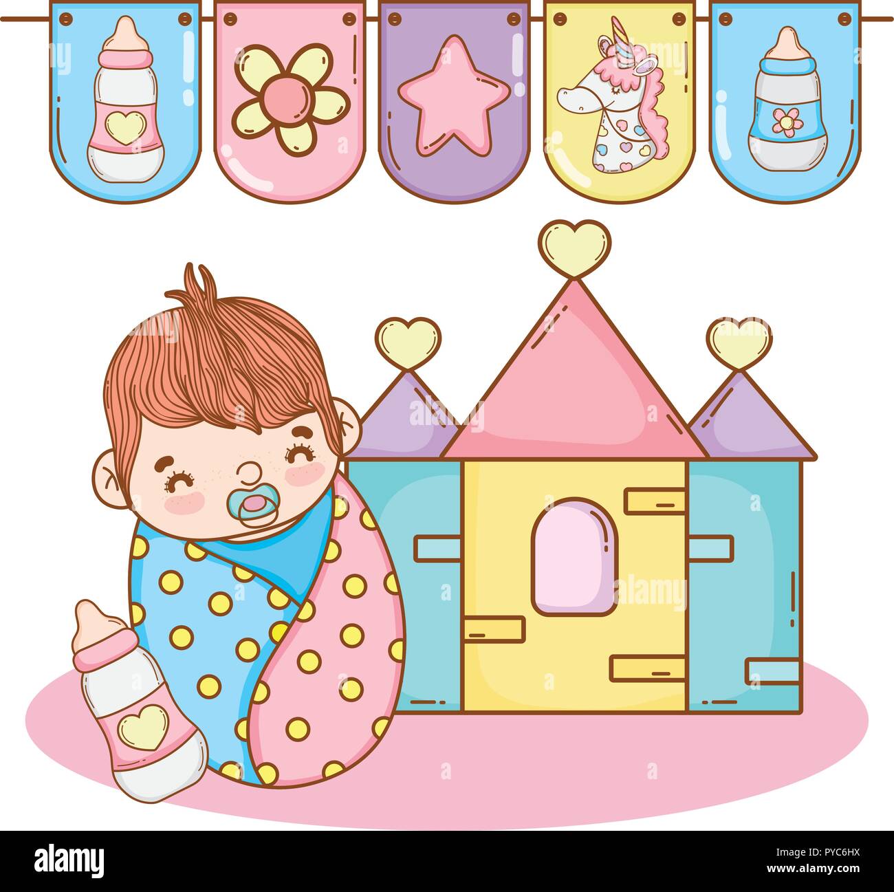 Cute baby cartoon Stock Vector Image & Art - Alamy