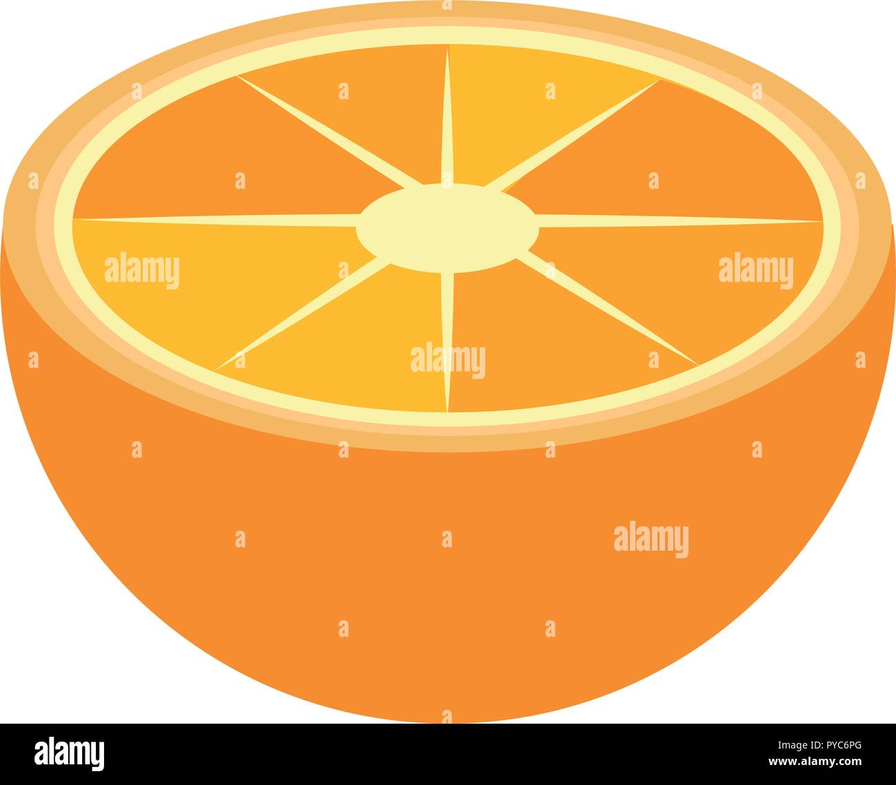 Orange half cut Stock Vector Images - Alamy