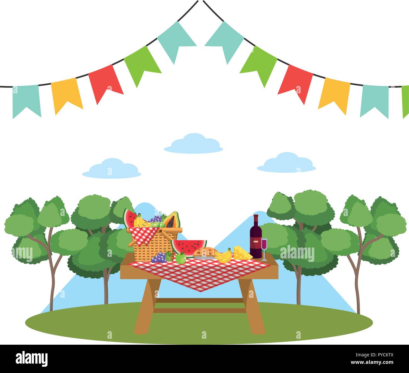 Picnic breads Stock Vector Images - Alamy