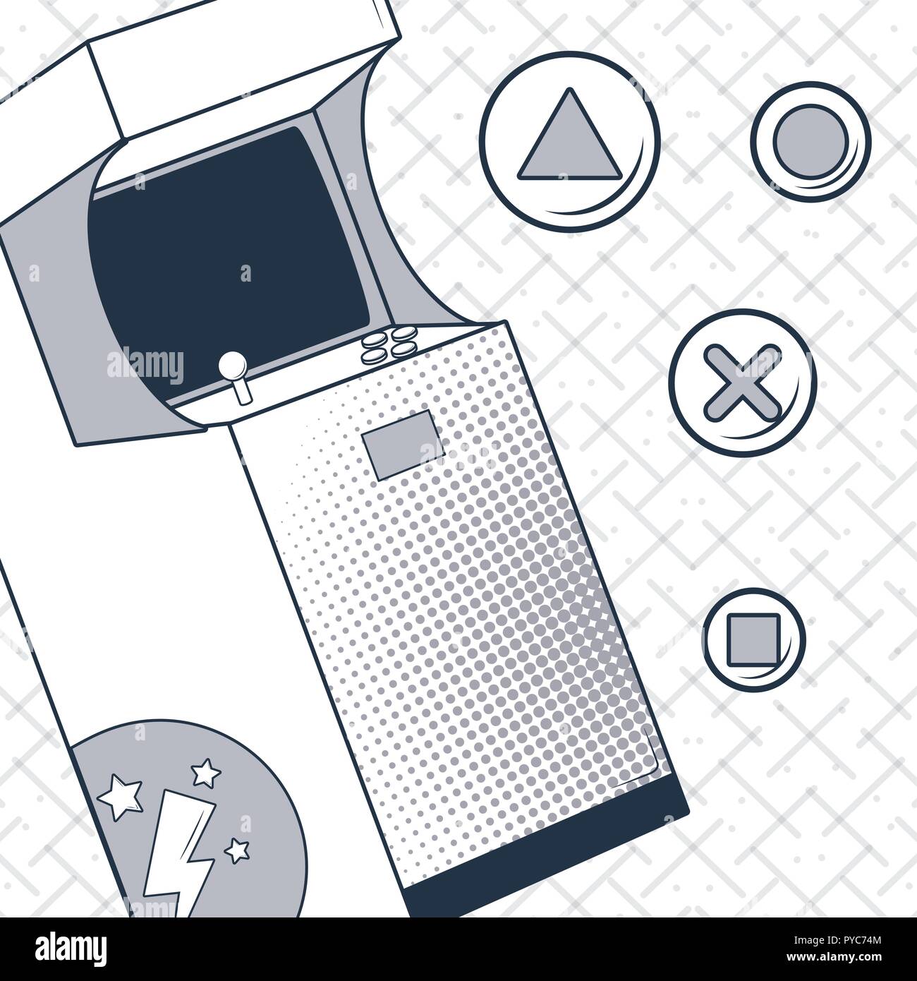 Vintage videogame cartoon Stock Vector Image & Art - Alamy