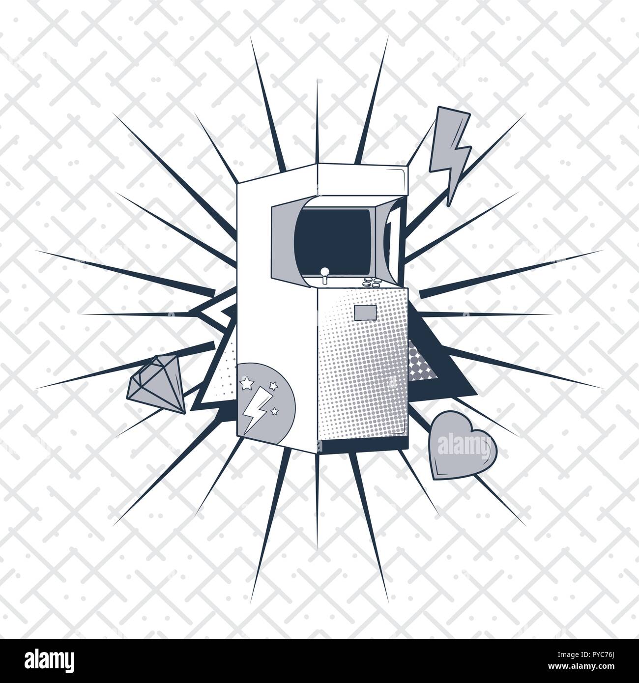 Vintage videogame cartoon Stock Vector Image & Art - Alamy