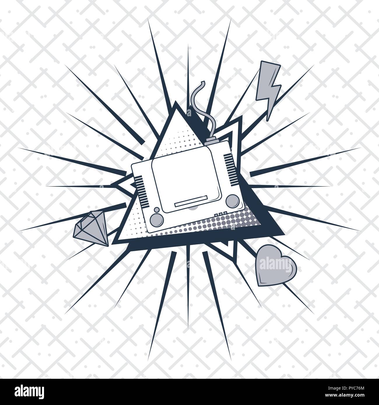 Vintage videogame cartoon Stock Vector Image & Art - Alamy