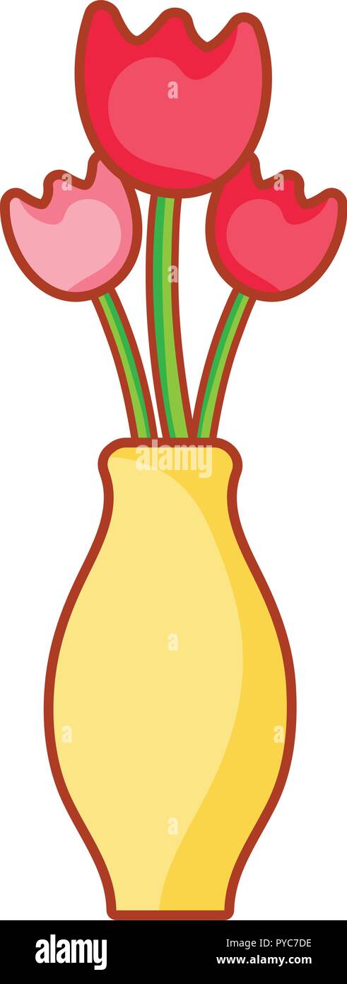 flowers and base cartoon Stock Vector Image & Art - Alamy