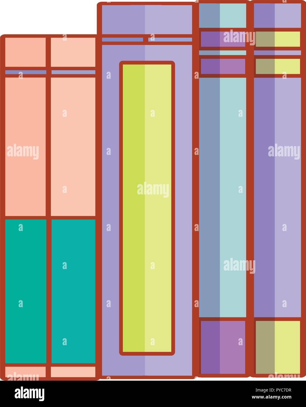 books stacked cartoon Stock Vector Image & Art - Alamy