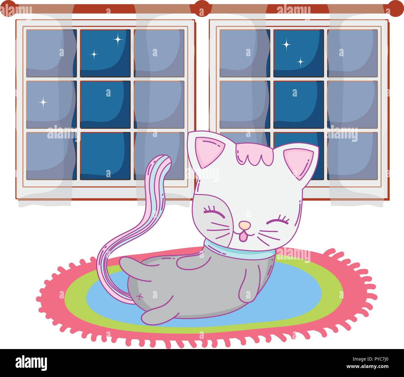 kitty cat cartoon Stock Vector Image & Art - Alamy