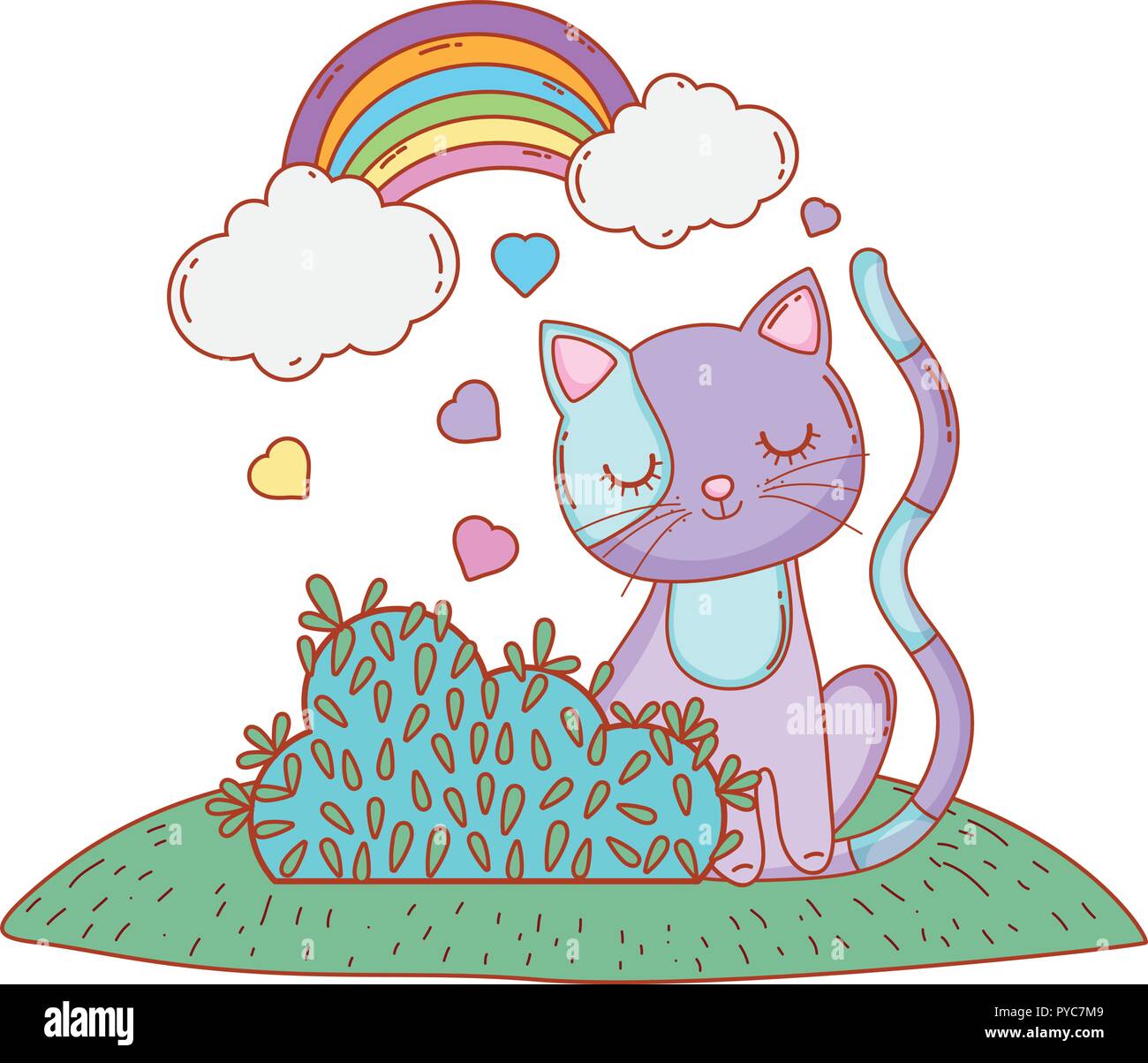 Kitty outdoors Stock Vector Images - Alamy