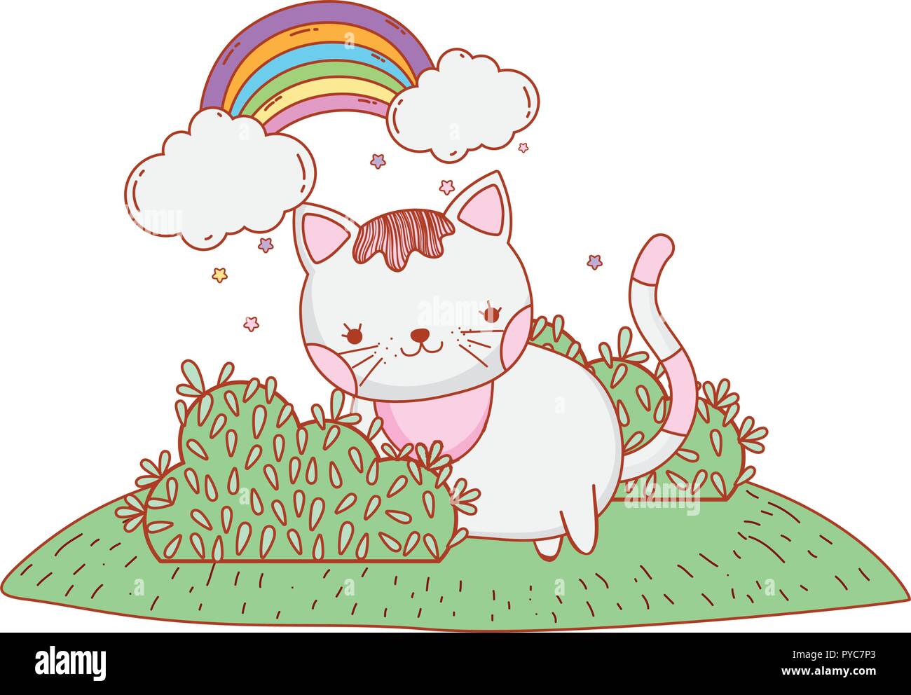Kitty outdoors Stock Vector Images - Alamy