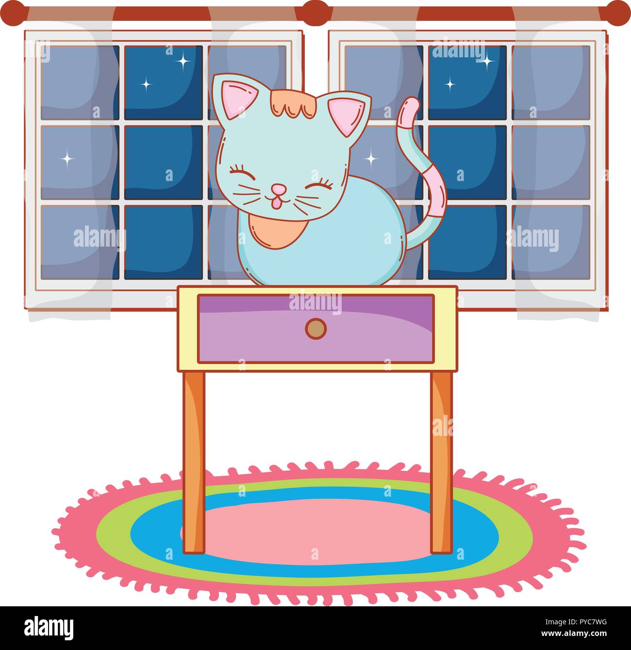kitty cat cartoon Stock Vector Image & Art - Alamy