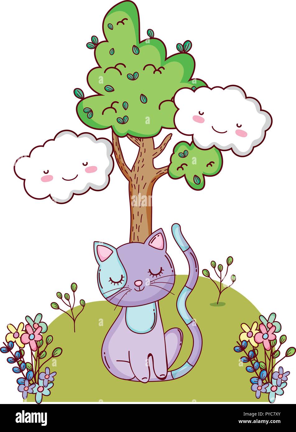 kitty cat cartoon Stock Vector Image & Art - Alamy