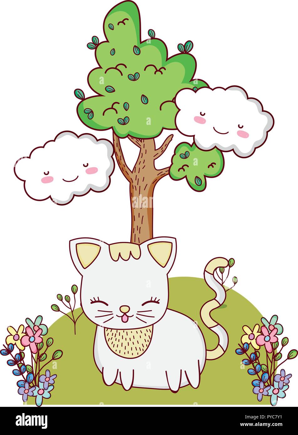 kitty cat cartoon Stock Vector Image & Art - Alamy