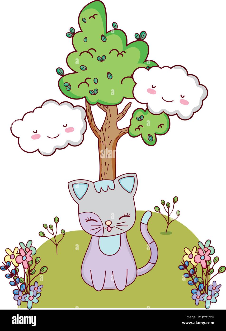 kitty cat cartoon Stock Vector Image & Art - Alamy