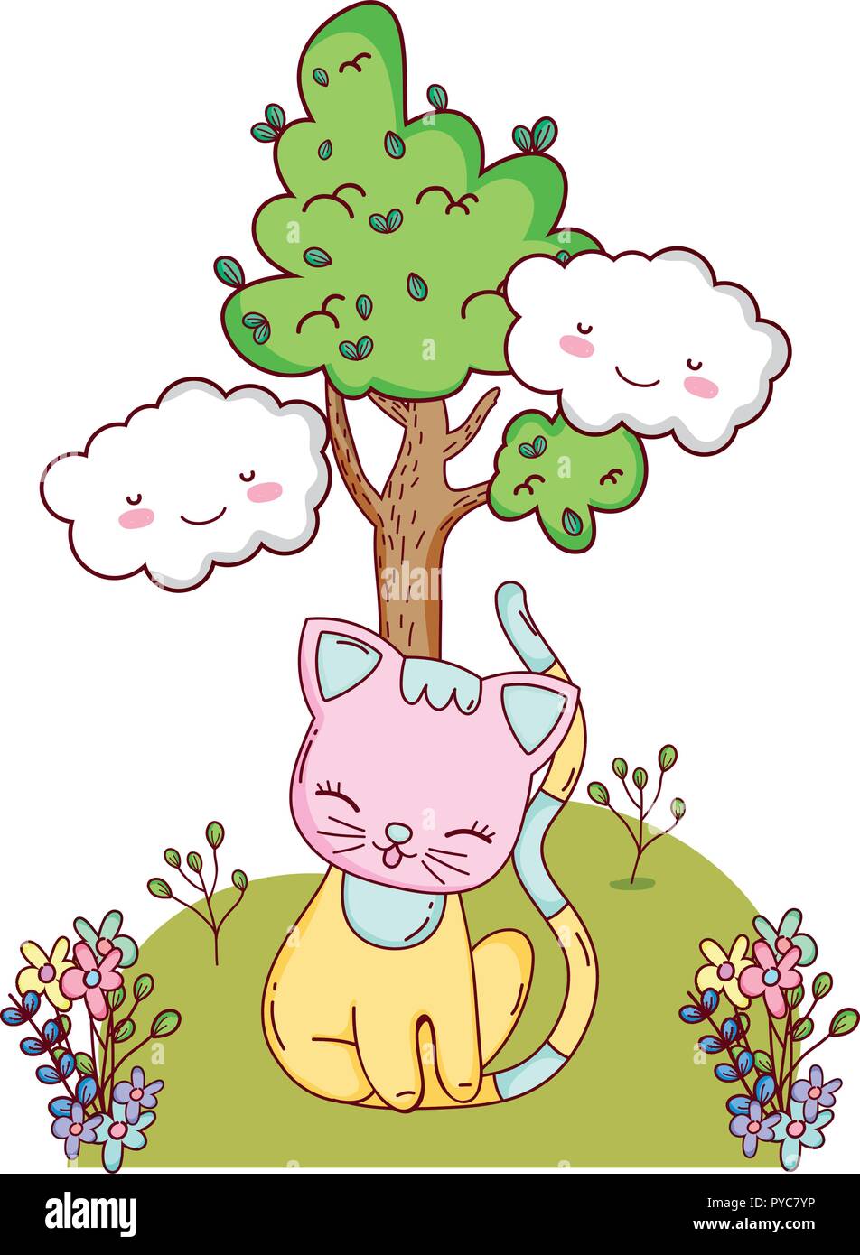 kitty cat cartoon Stock Vector Image & Art - Alamy