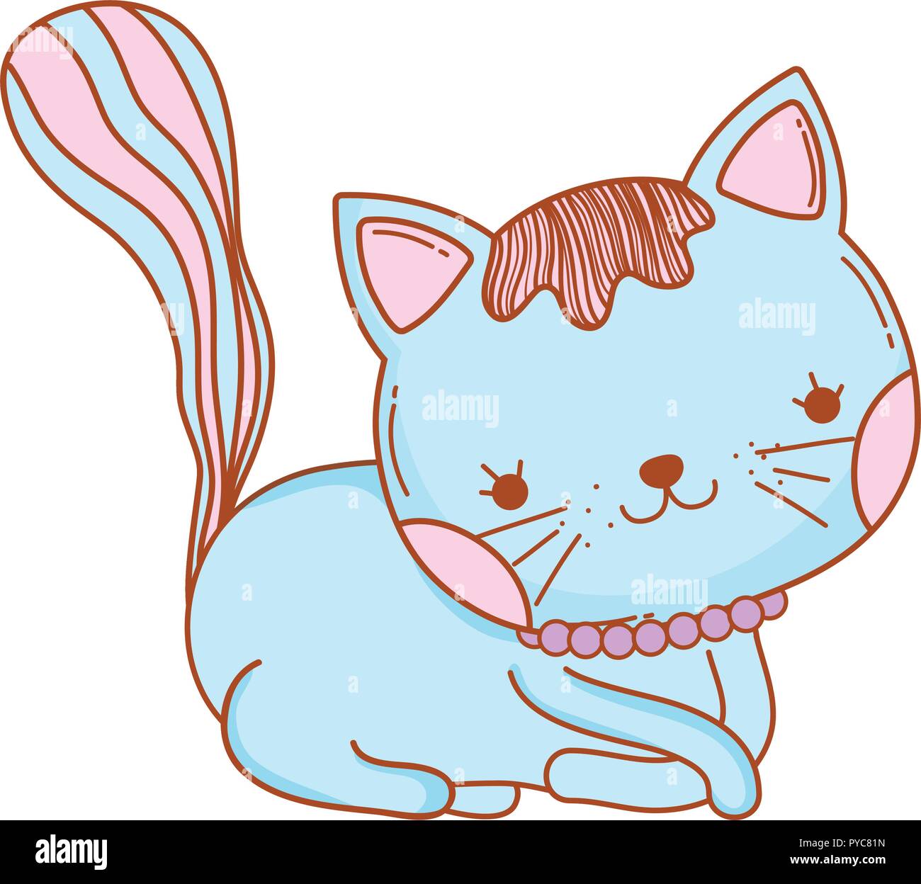 kitty cat lay down cartoon Stock Vector Image & Art - Alamy