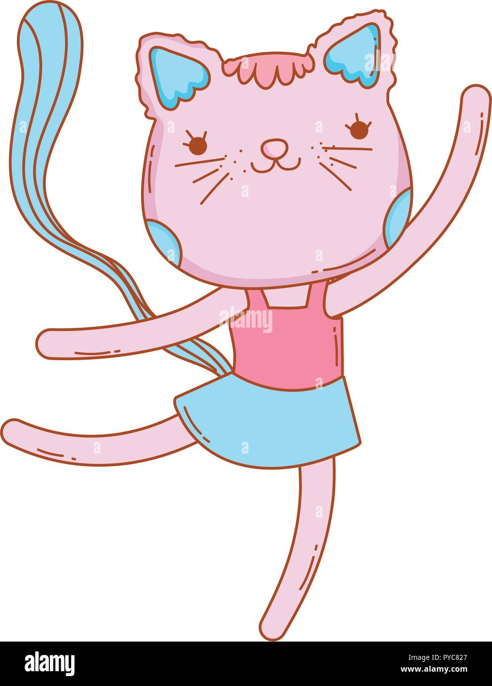 kitty cat lay down cartoon Stock Vector Image & Art - Alamy