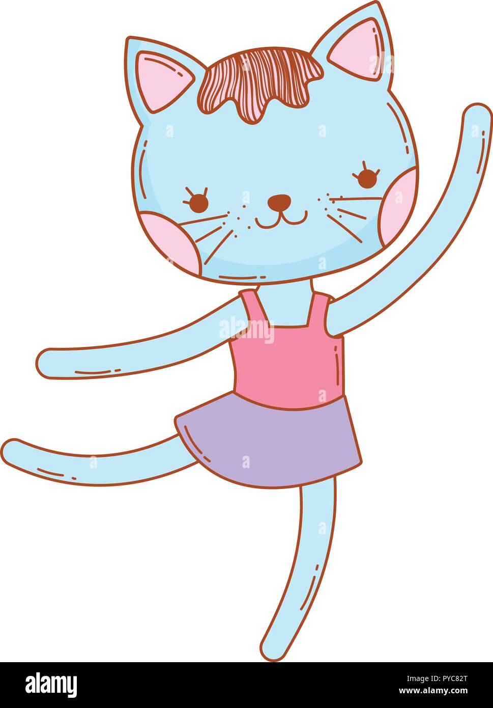 kitty cat lay down cartoon Stock Vector Image & Art - Alamy