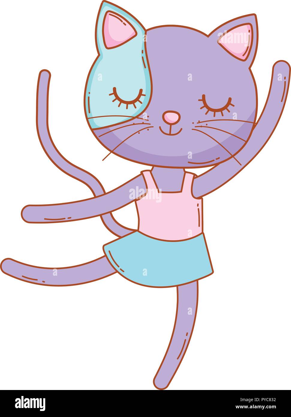 kitty cat lay down cartoon Stock Vector Image & Art - Alamy