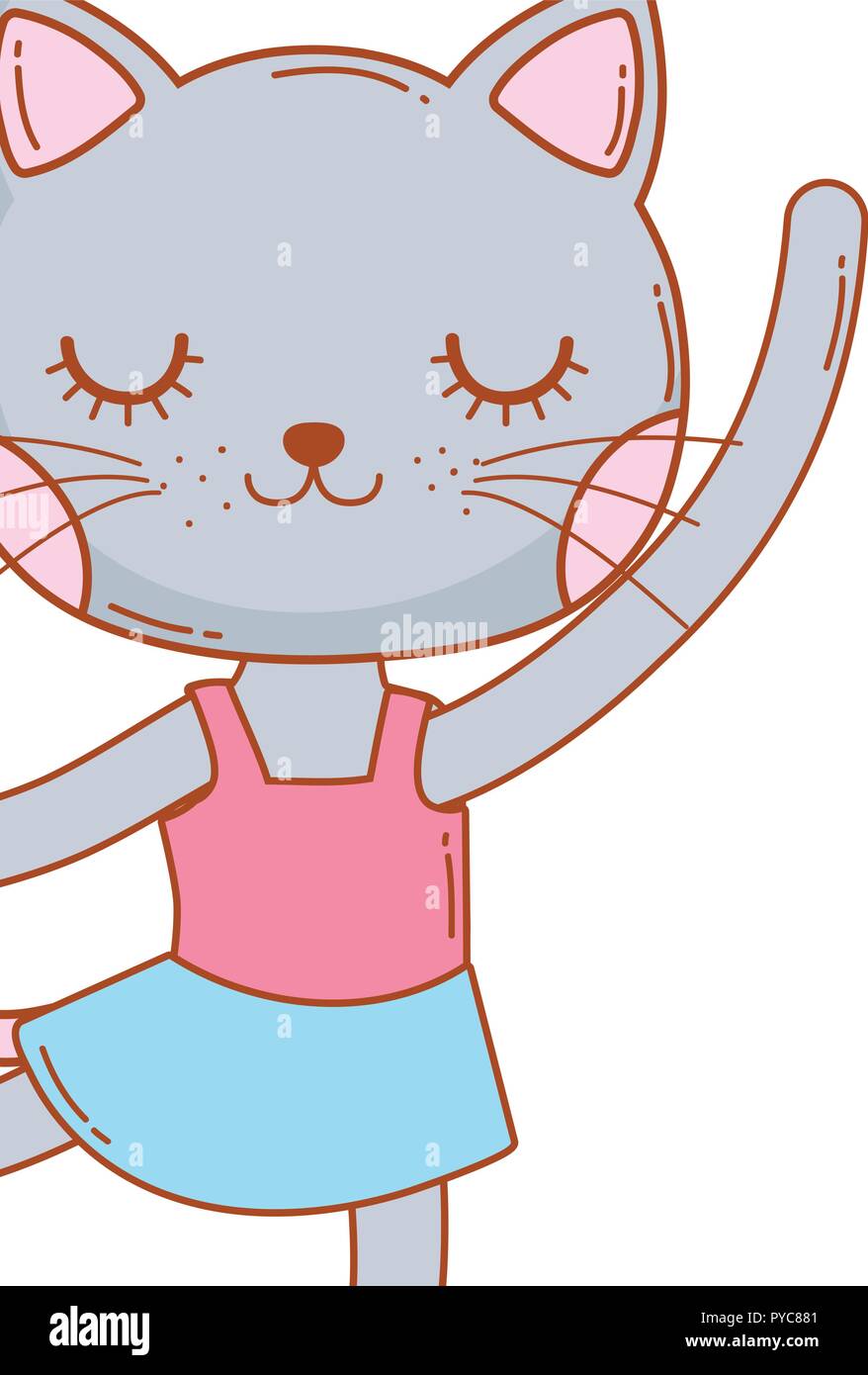 kitty cat lay down cartoon Stock Vector Image & Art - Alamy