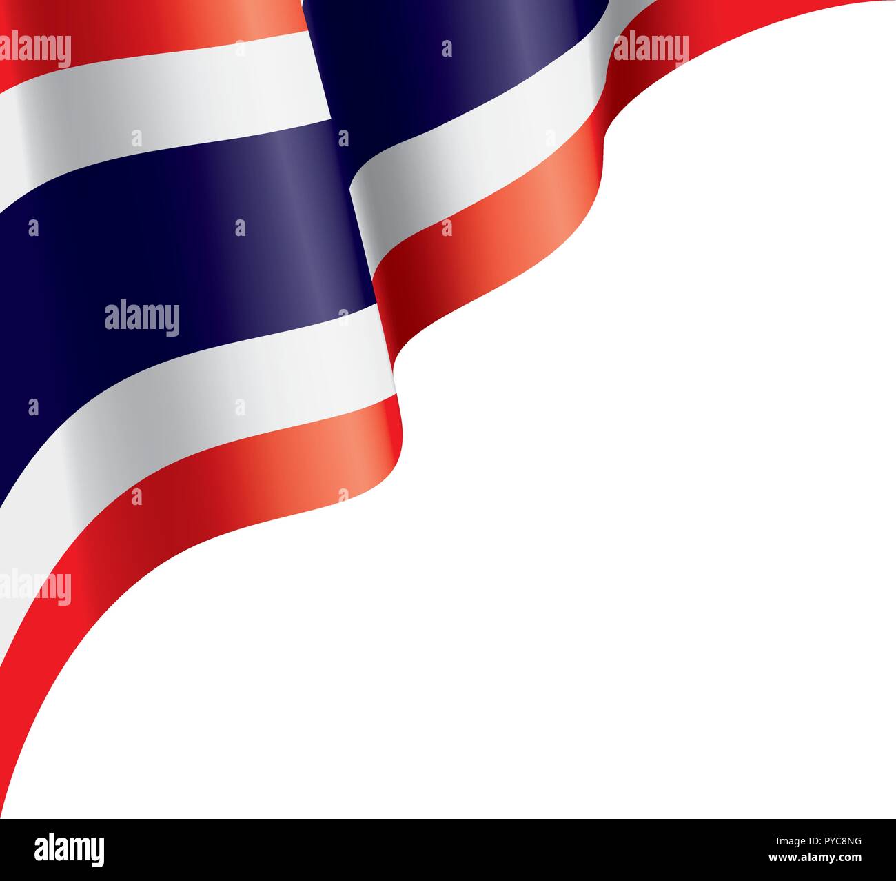 Thailand flag, vector illustration on a white background Stock Vector ...